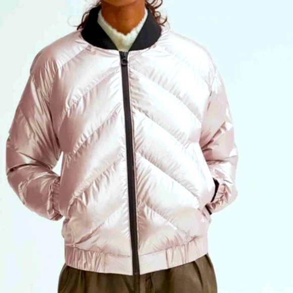 Noize | Jackets & Coats | Noize Amberm Light Pink Metallic Puffer ...